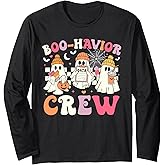 Amazon.com: Retro Boo-Havior Crew Behavior Analyst Halloween ABA RBT T ...