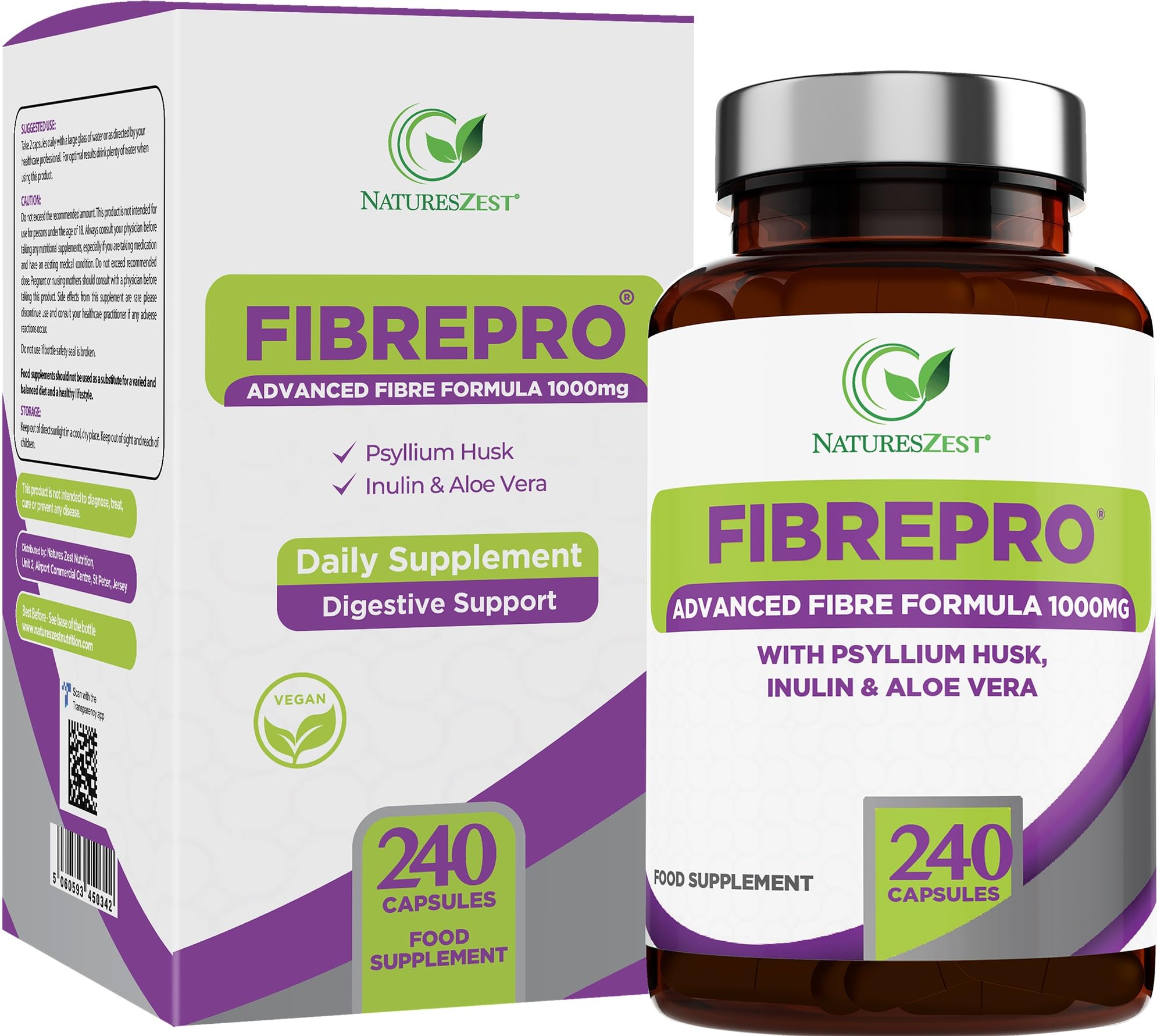 Mua FibrePro 1000mg - Fibre Supplement -240 Psyllium Husk Capsules ...