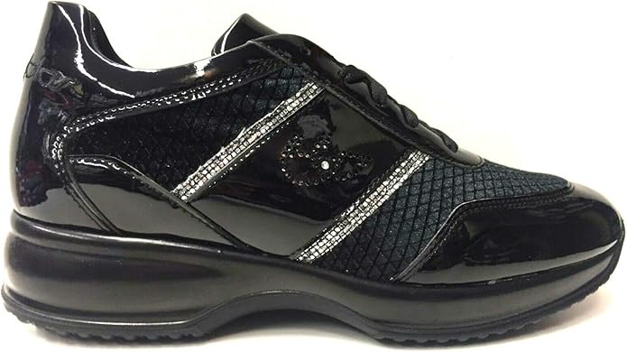 Byblos Shoes Sneakers Casual Women 698043 Black Leather Shoes AI New ...