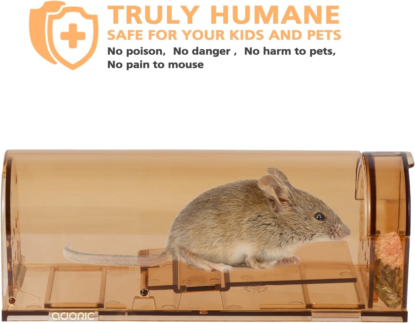 Adoric Mouse Trap Humane Rat Trap, Mouse Traps 2 Pack No Kill Humane ...