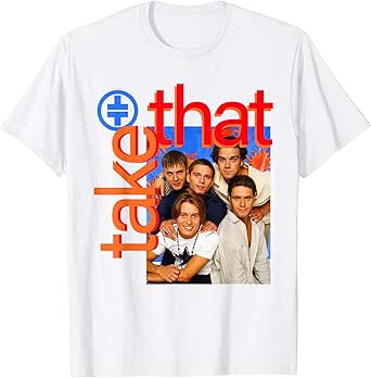 Amazon.com: Take That Official Retro 90's Boyband Photo T-Shirt T-Shirt ...