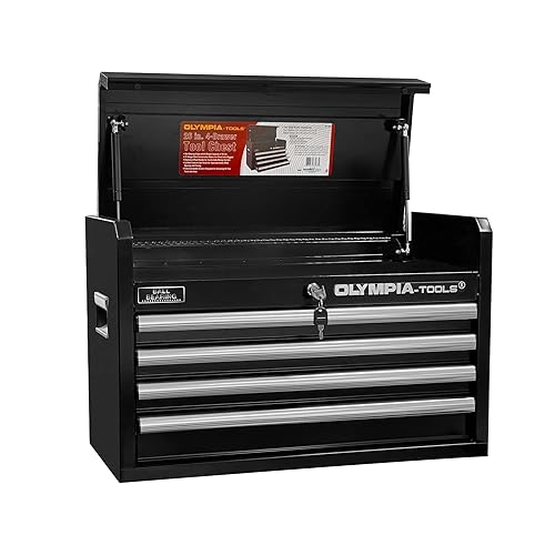 Olympia Tools Portable Metal Tool Chest Box with Drawers - 26" Tool ...