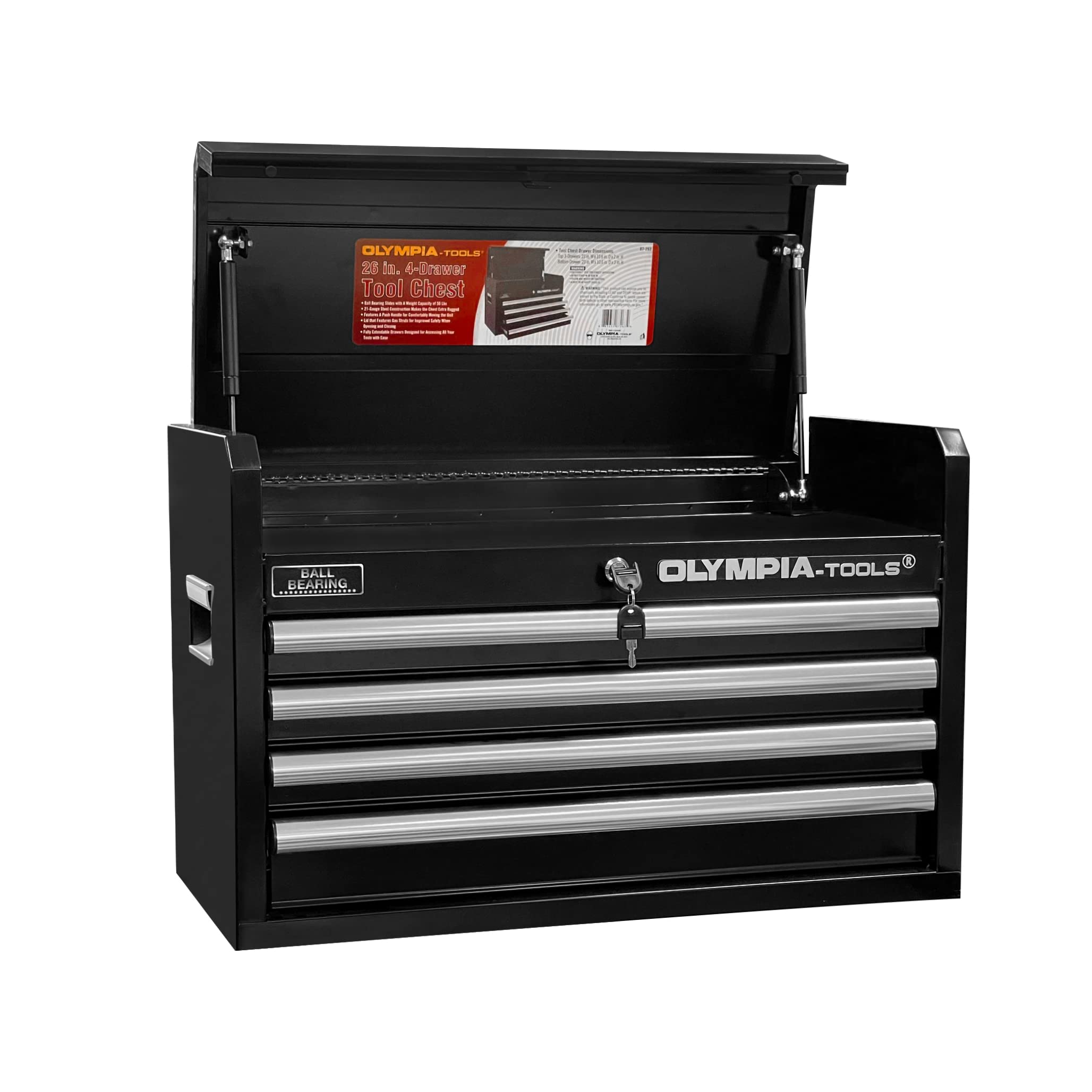Olympia Tools Portable Metal Tool Chest Box with Drawers - 26" Tool ...