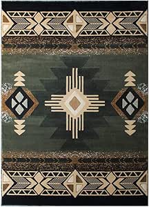Amazon.com: South West Native American Area Rug Design C318 Sage Green ...