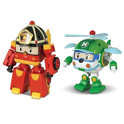 Buy Robocar Poli 2 Pack Roy Helly Transforming Robot, 4" Tramsformable ...