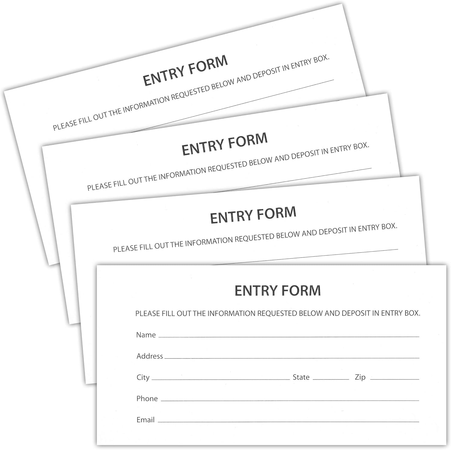 Entry Forms for Raffle Bulk Set, 100 Sheets Per Raffle Ticket Pad (20 ...