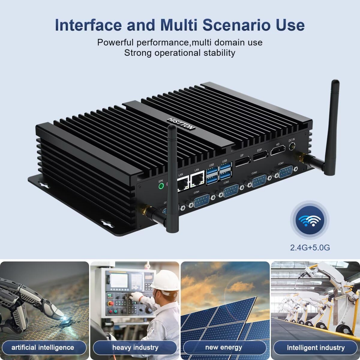 Mua HISTTON Mini PC Fanless Industrial PC Quad Core i7-8550U DDR4 16GB RAM 512GB SSD, 4 RS232 ...