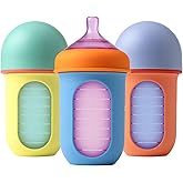 Amazon.com : Boon Nursh Reusable Silicone Pouch Baby Bottles - Medium ...
