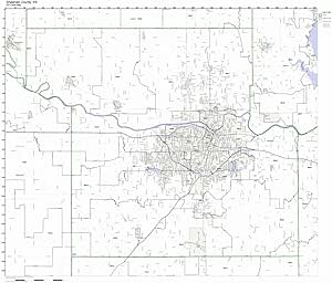 Amazon.com: Shawnee County, Kansas KS ZIP Code Map Not Laminated: Home ...
