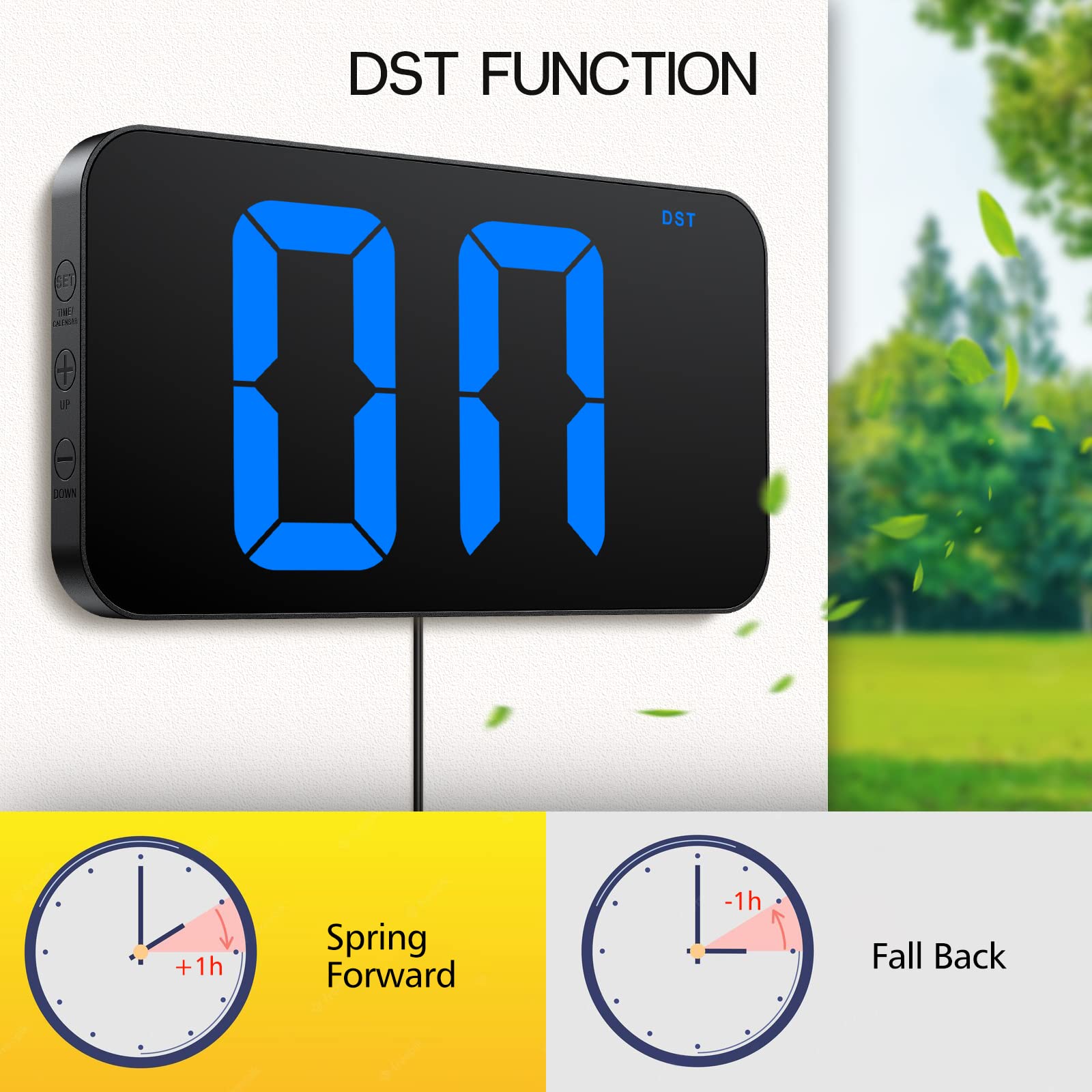 Mua Zgrmbo Digital Wall Clock with 4" Huge Clear Digits - Digital Clock ...