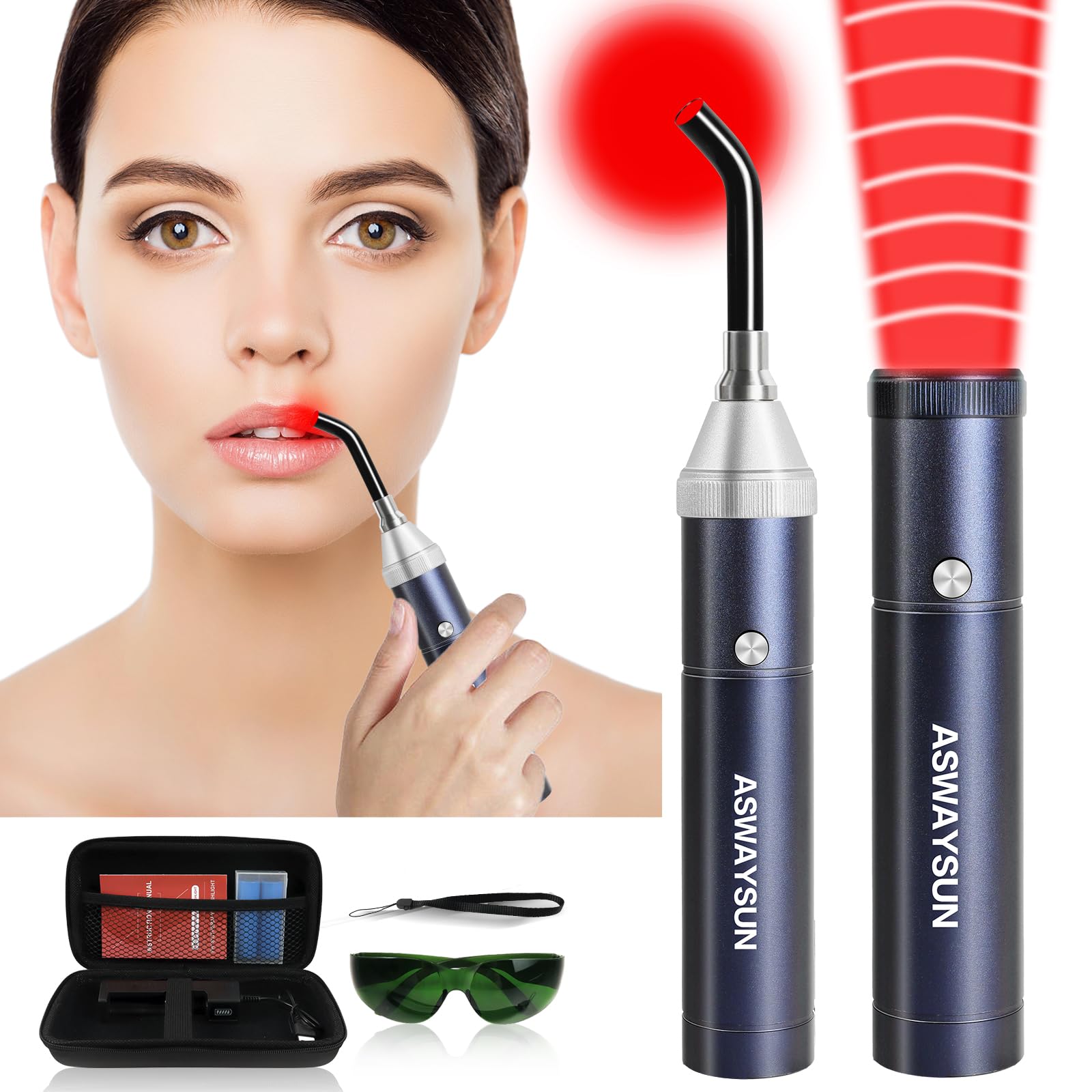 Red Light Therapy Device, Cold Sore Canker Sore Treatment Torch for ...