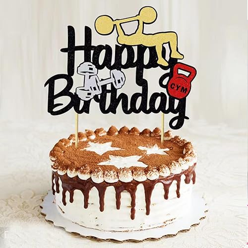 Weight Lifting Cake Topper