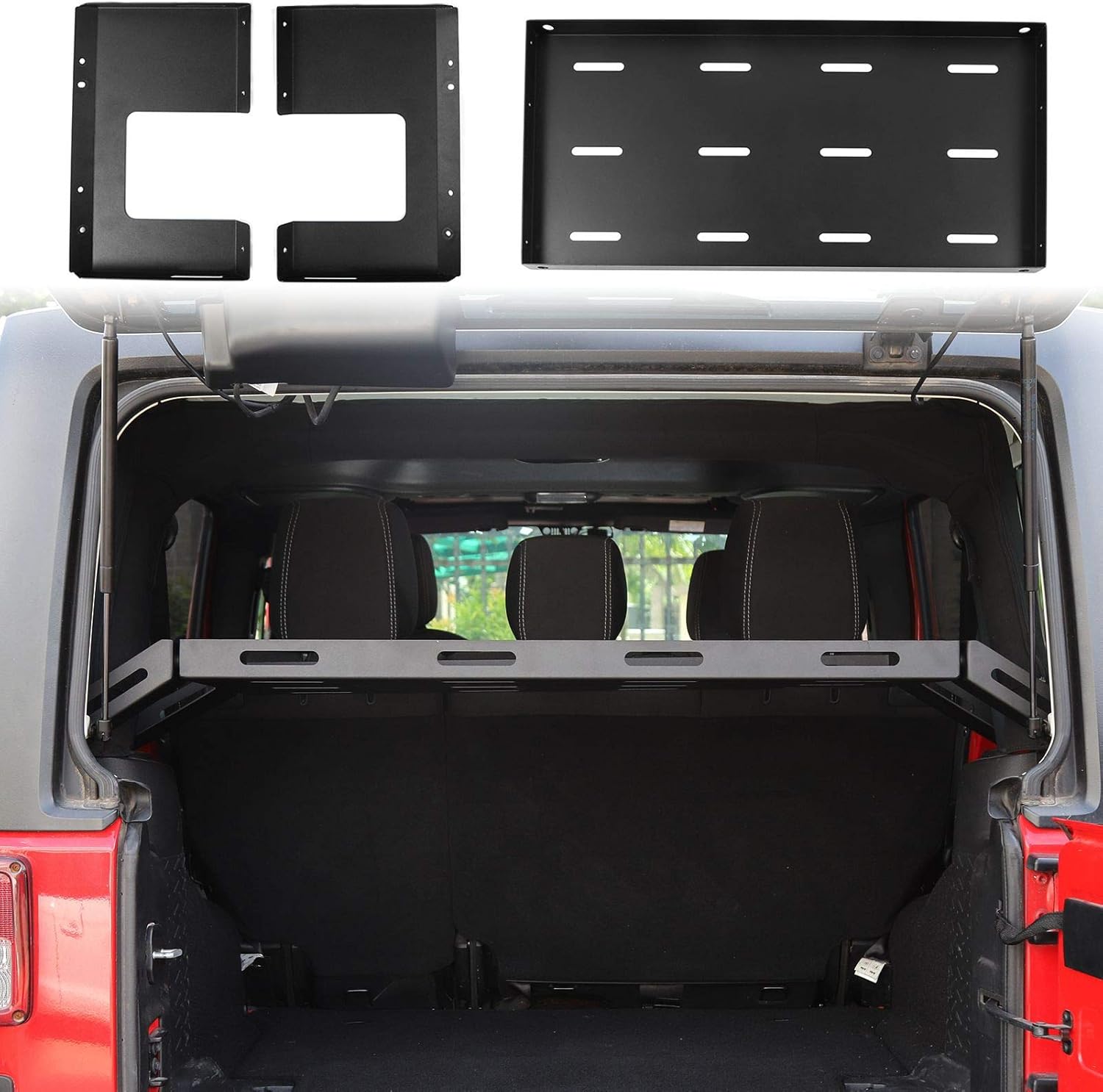 Amazon.com: JeCar Rear Cargo Rack Solid Metal Trunk Shelf Interior ...