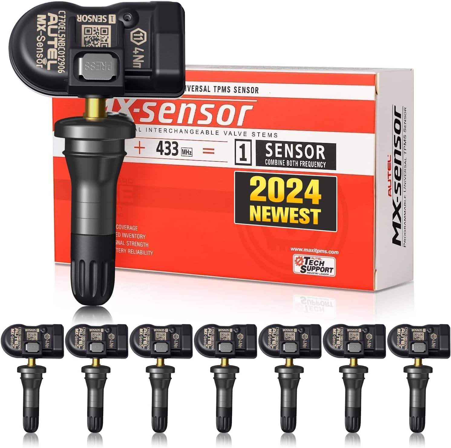 Mua TPMS Sensor Set of 8, 315+433MHz 2in1 Universal Tire Sensor Replacement, 100% Cloneable,OEM ...