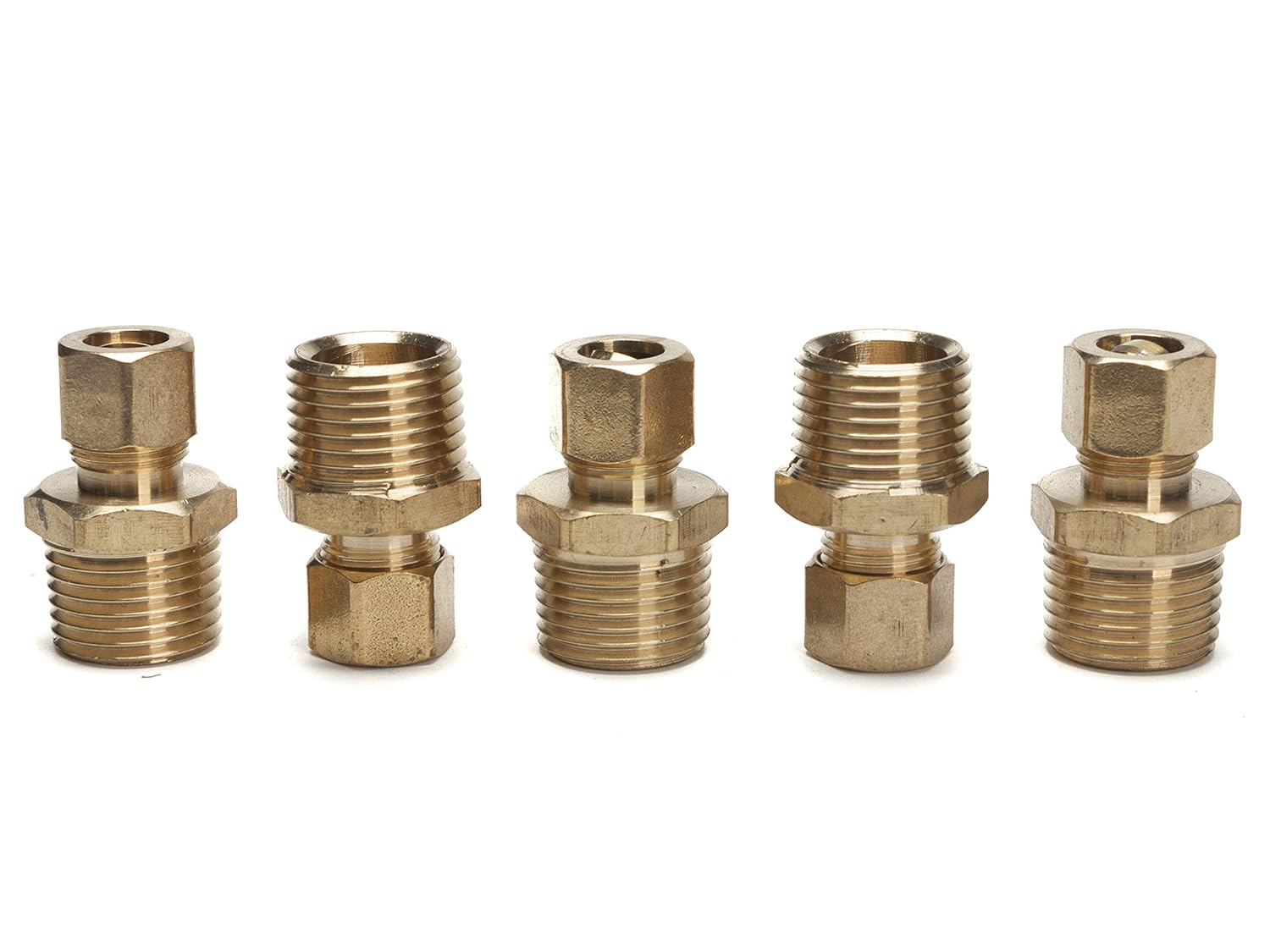LTWFITTING Brass 3/8" OD x 1/2" Male NPT Compression Connector Fitting ...