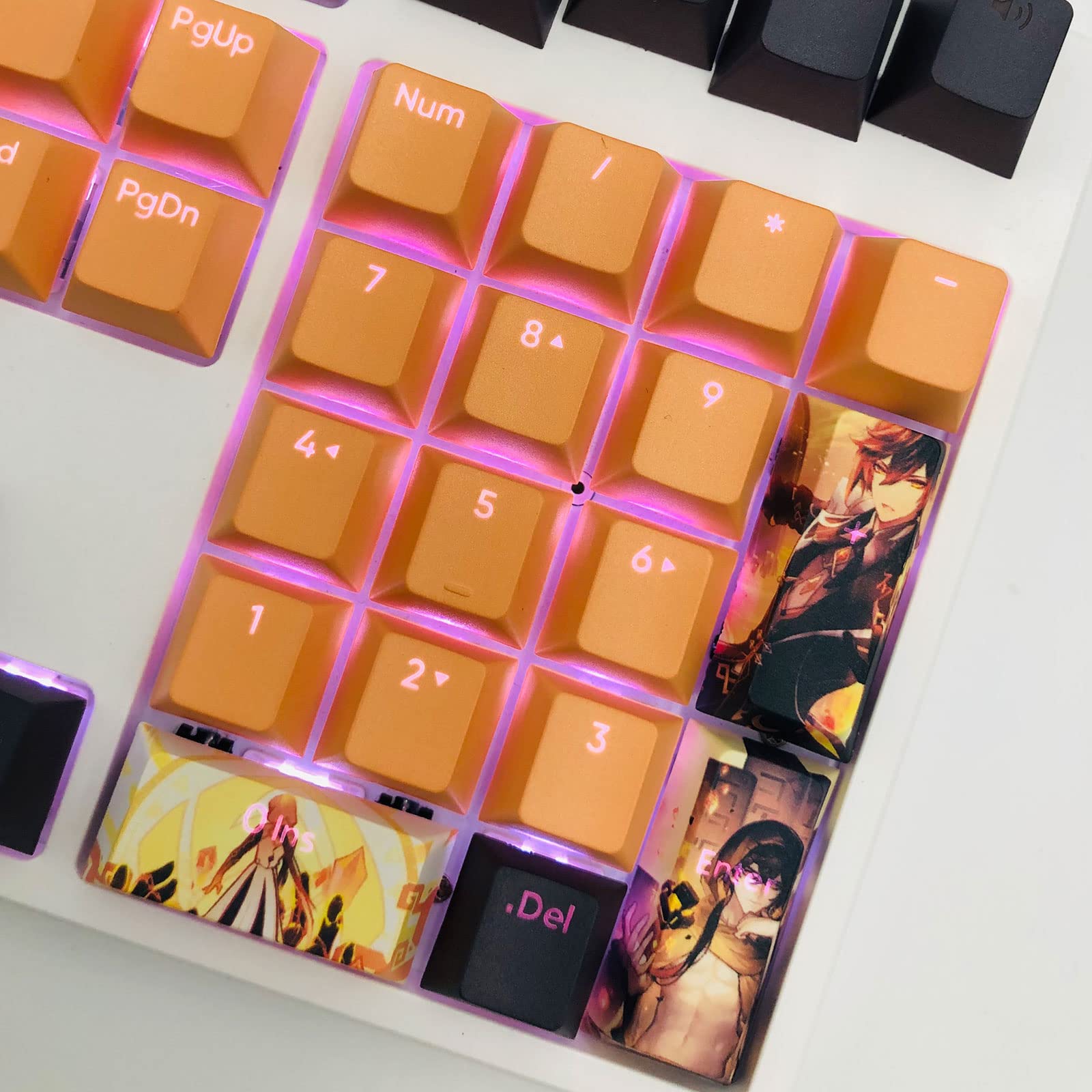Mua CN GAMING Genshin Impact Zhongli PBT Backlit Keycaps 108 Full Keys ...