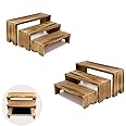 Amazon.com: Yikaroeli Display Risers-3 Tier Wood Risers Decorative Rectangular Display Stands ...