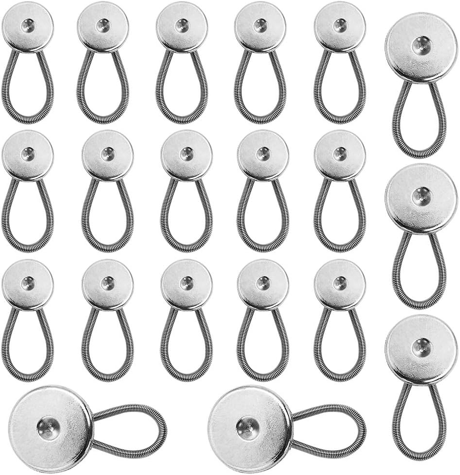 20 pcs Collar Extenders, FineGood Flexible Metal Neck Extenders Buttons ...