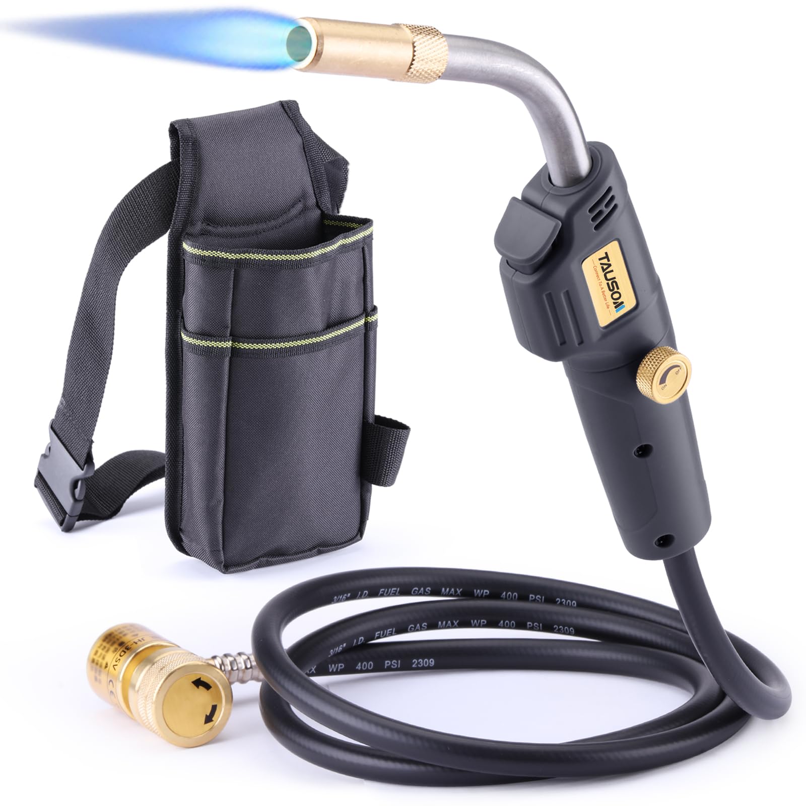 TAUSOM MAPP Map Gas Torch Kit with Holster, Adjustment Knob Trigger ...