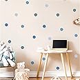 Amazon.com: Blue Gray Polka Dot Wall Stickers, sacinora DIY Circle Wall ...
