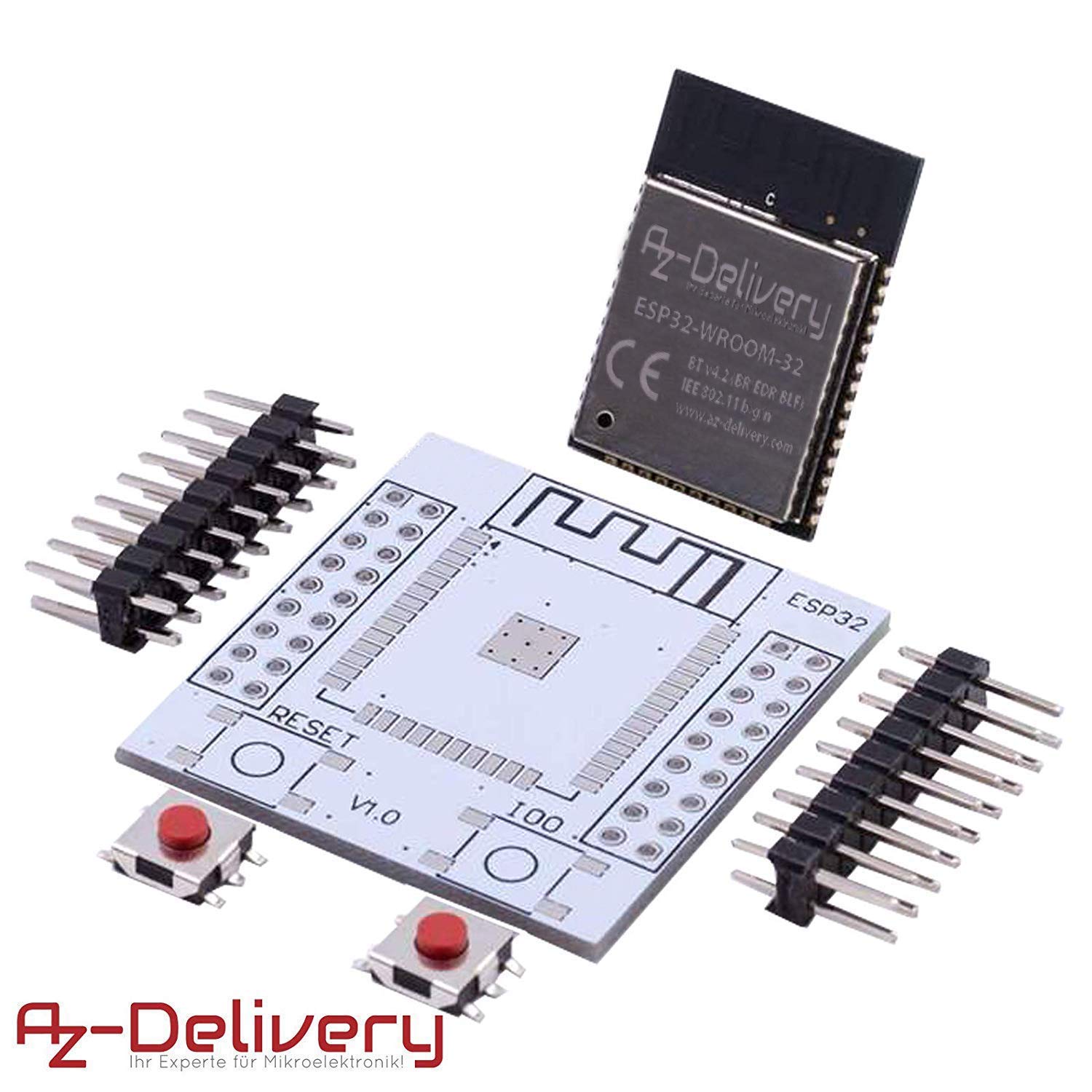 AZDelivery 3 x ESP32 WROOM-32 WLAN WiFi Bluetooth Microcontroller with ...