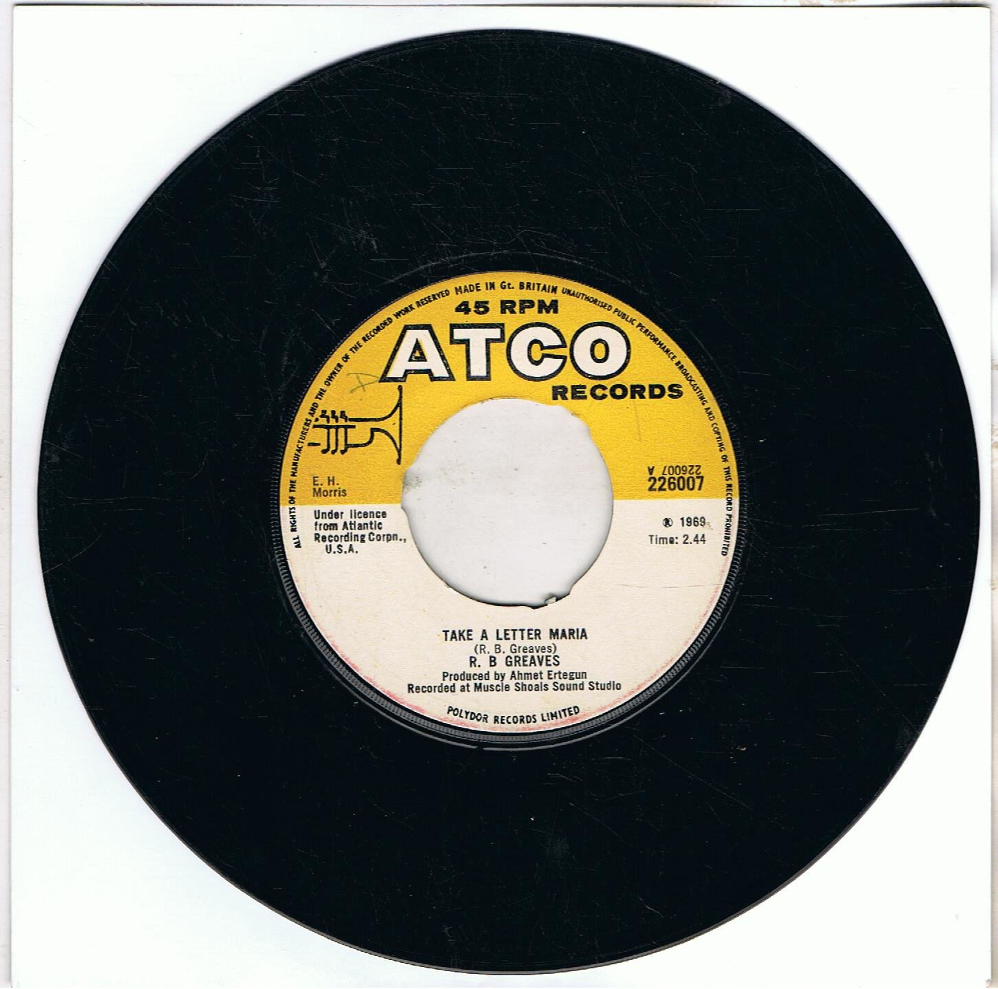 R.B. Greaves - Take a letter Maria/(Your love keeps lifting me) higher ...