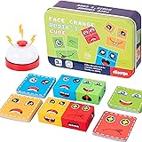 Amazon.com: Wooden Face Changing Magic Cube Building Blocks Game ...
