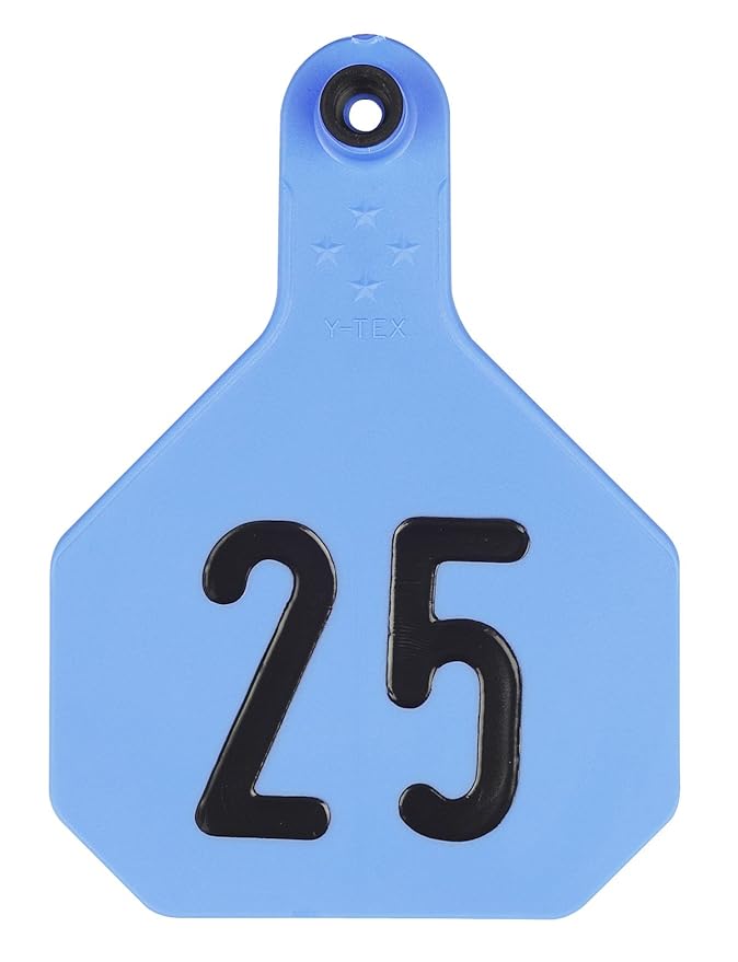 Amazon.com: Y-Tex Ear Tags - Large Numbered Cattle ID Tags - 126-150 ...
