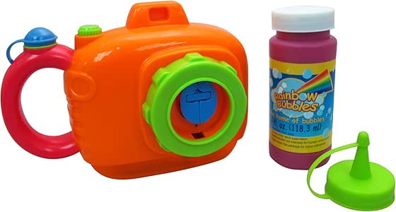 Amazon.com: Camera Bubble Machine, Motorized, Handheld, Rainbow Bubbles ...