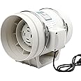 Amazon.com: Voltset 8 Inch Duct Fan, Inline Ventilation Exhaust Fan ...