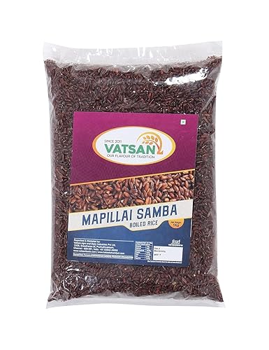 Vatsan Mappillai Samba Rice 1Kg | Traditional Red Rice | Red Chawal ...
