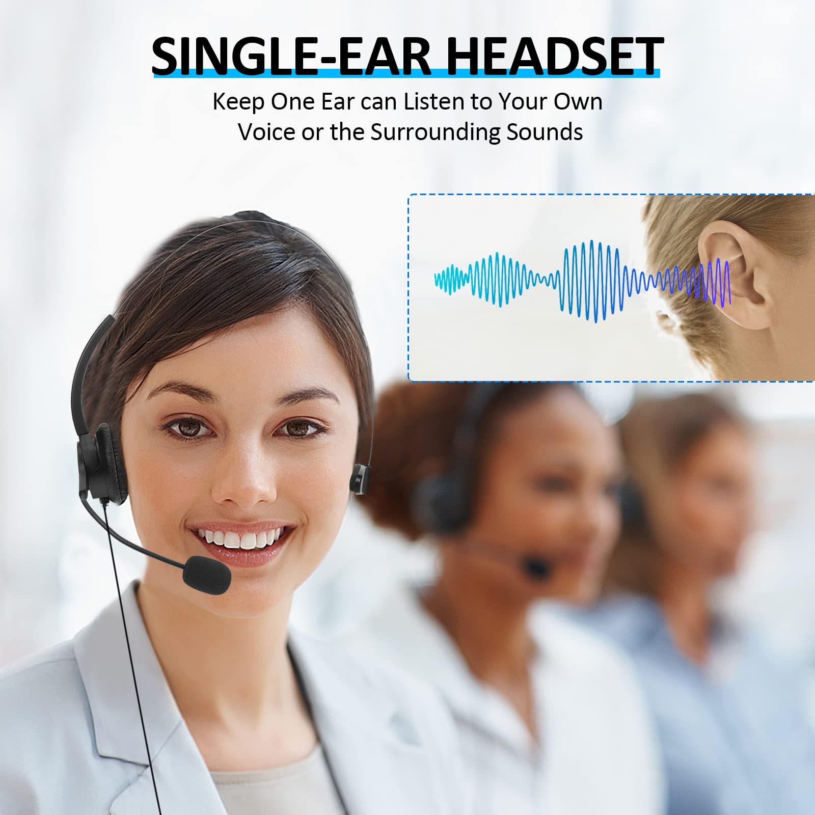 Mua AGPTEK® Hands-Free Call Center Noise Cancelling Corded Monaural ...