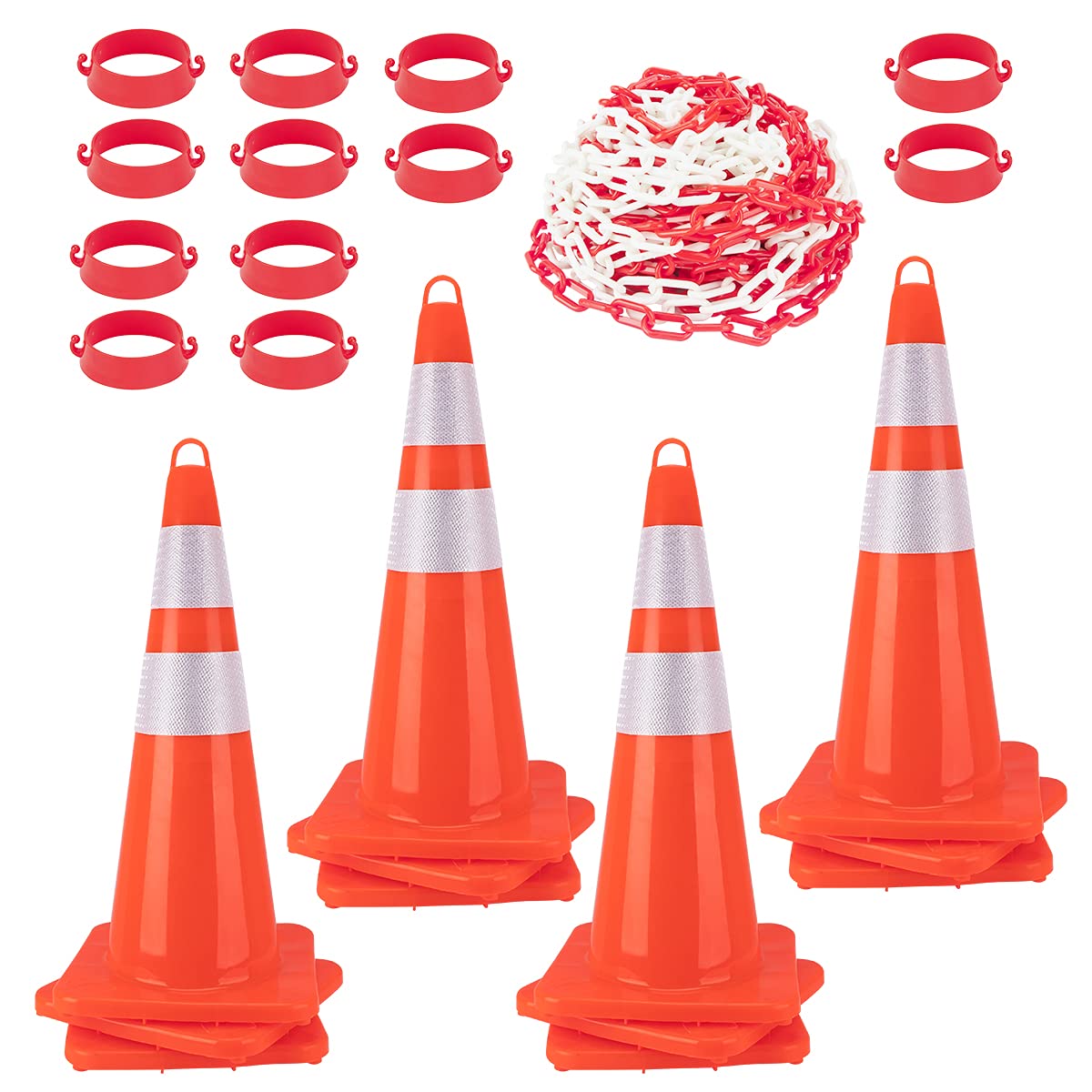 Mua XXZKJY [ 12 Pack ] 28 Traffic Cones Plastic Road Cone PVC Safety ...