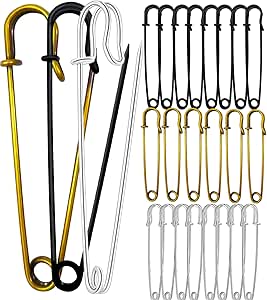 Amazon.com: 30 Pack Large Safety Pins, 4" Heavy Duty Blanket Pins for ...
