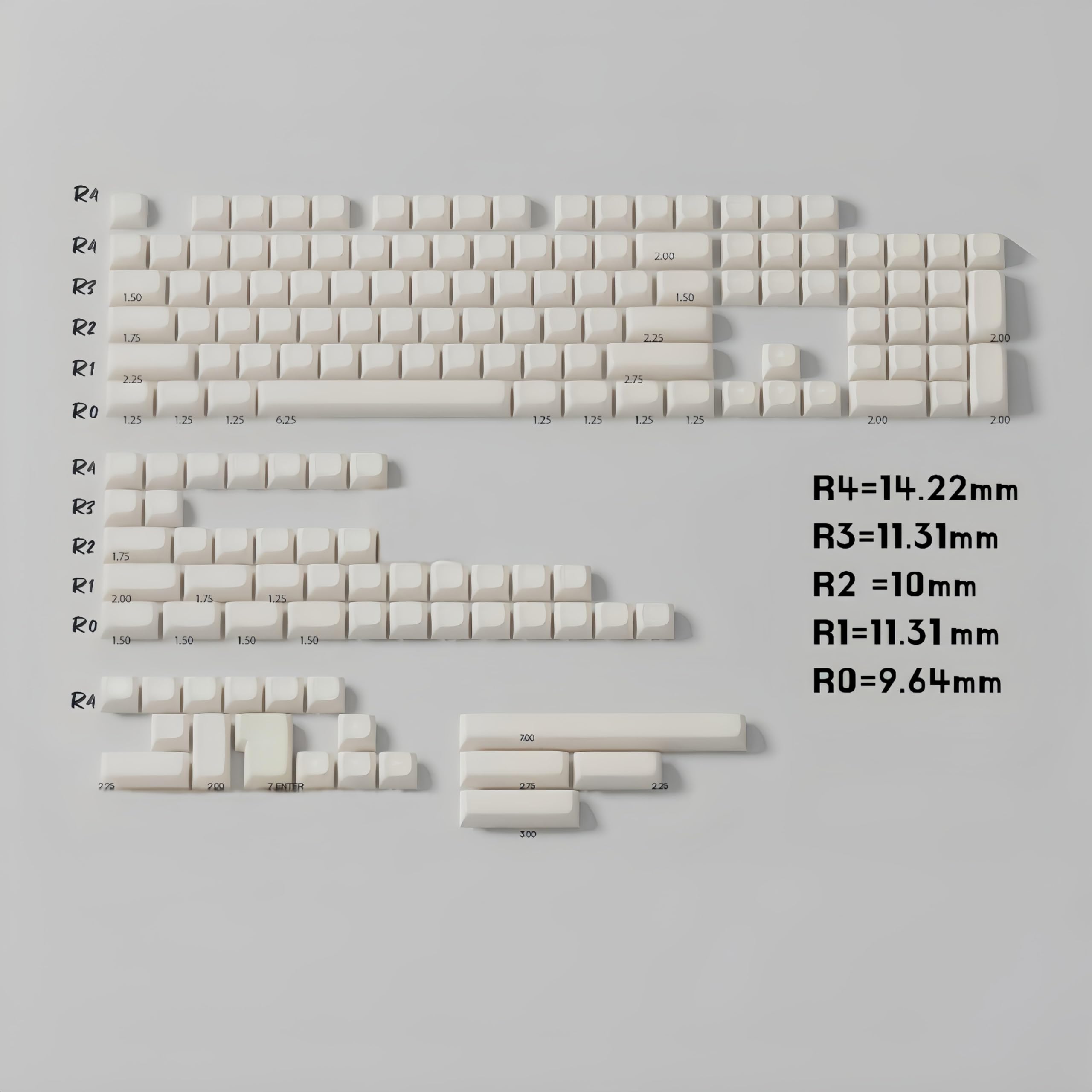 Mua White Jade Keycaps 160 Keys Double Shot PBT Keycaps RSA Profile ...