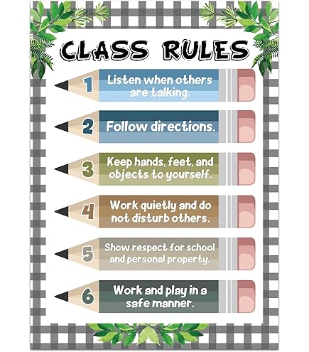 Classroom Rules Posters Poster Template