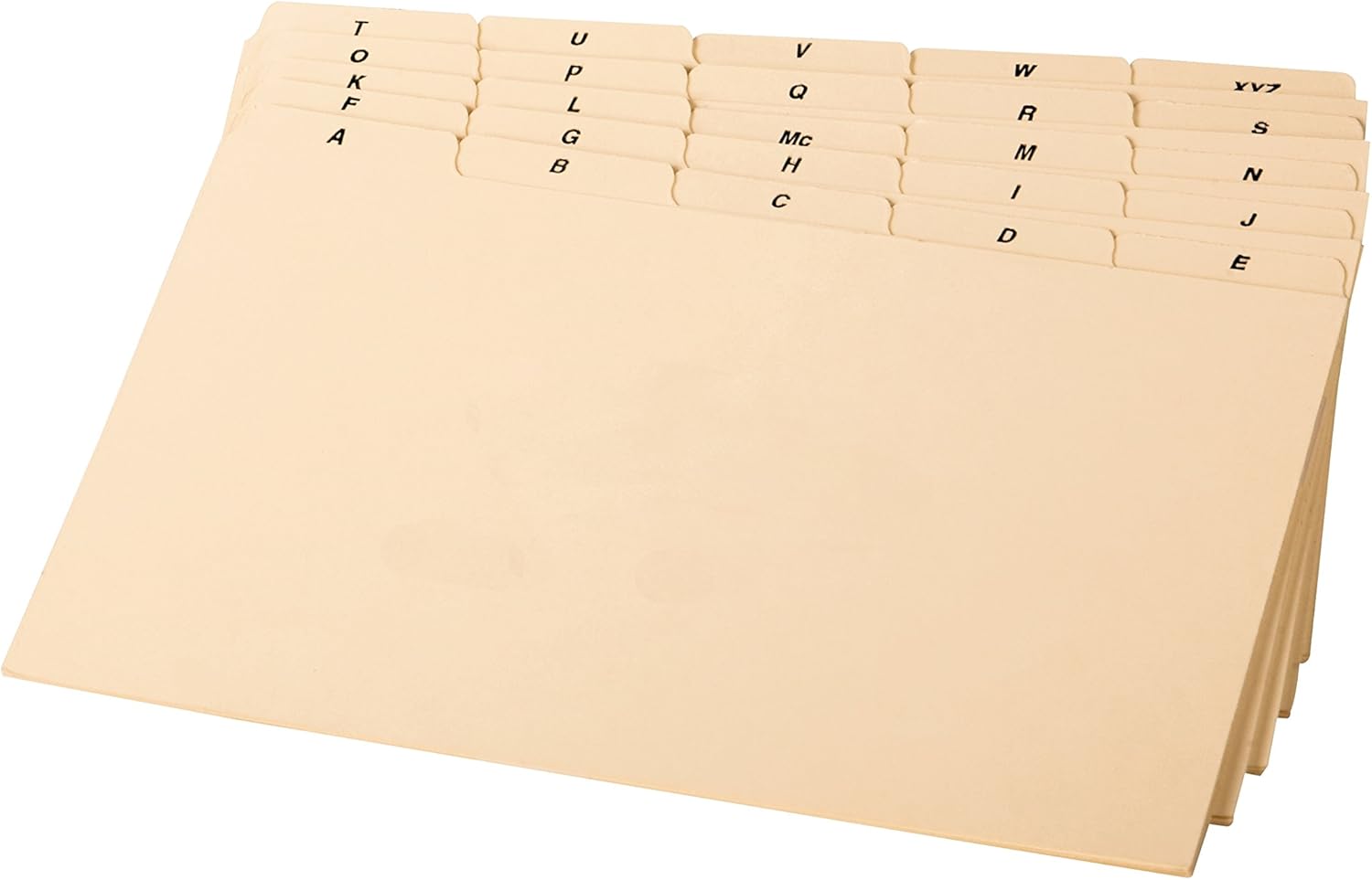 Oxford A-Z Card Guides, 5" x 8", 1/5-Cut Tabs, Manila, 25/Set (B8525 ...