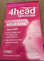 4Head Quickstrip Headache and Migraine Relief Strips: Amazon.co.uk ...