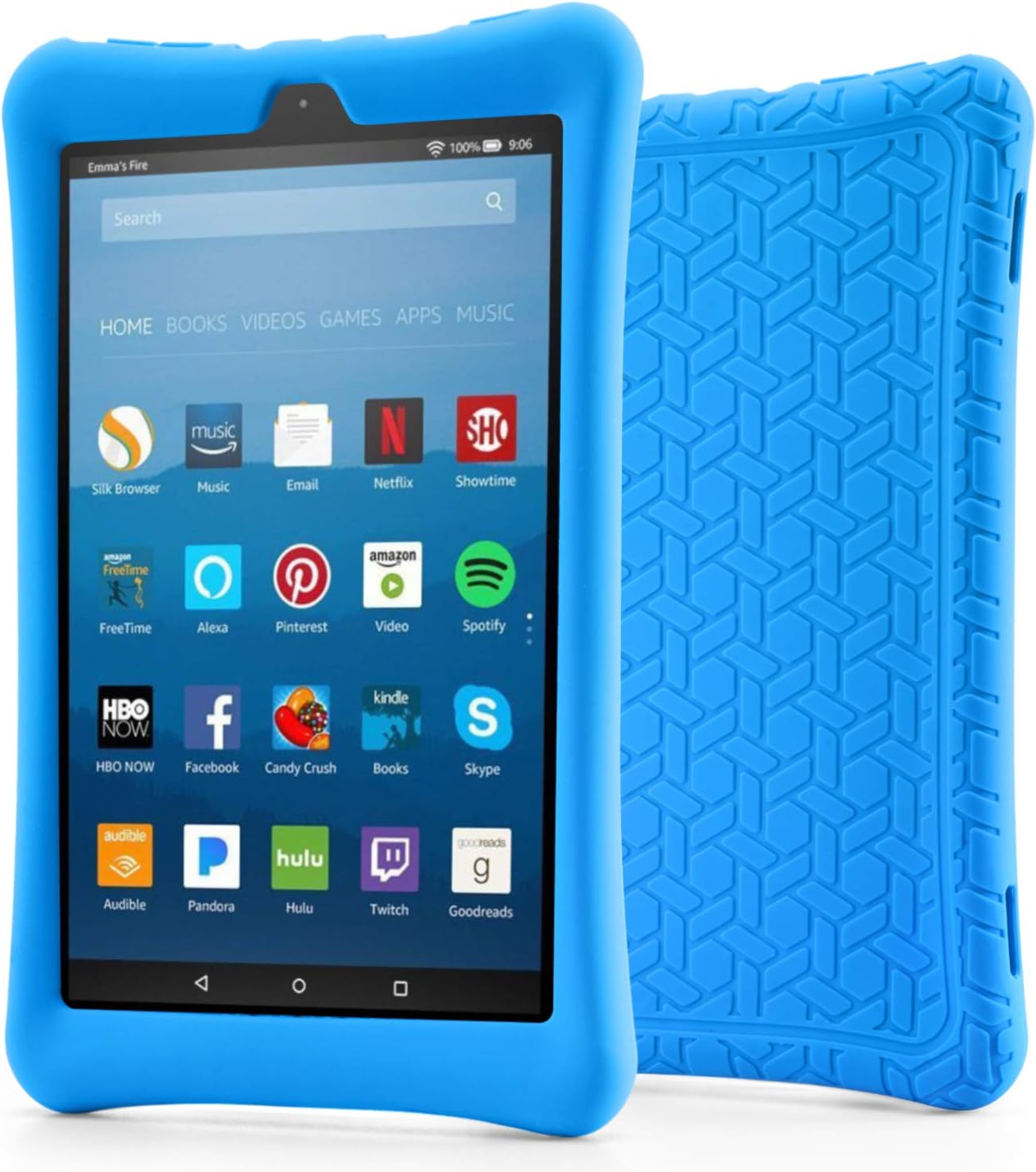 Amazon.com: BLUEWIND Silicone Case Case Fire HD 8 2017, Anti Slip Light ...