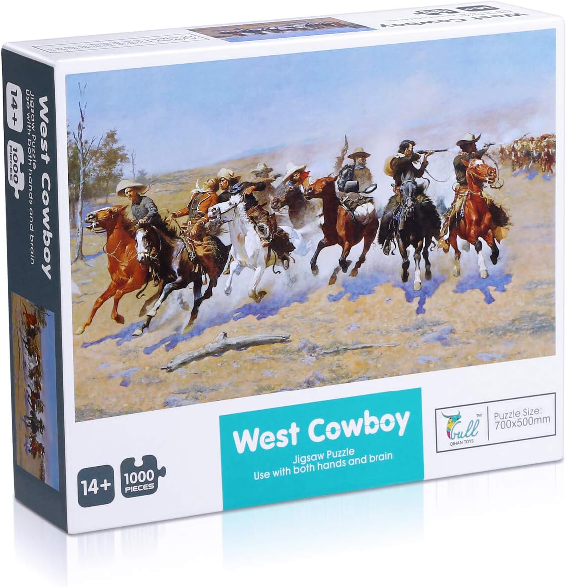 Amazon.com: Powerextra 1000 Piece Jigsaw Puzzle: West Cowboy, Best Gift ...