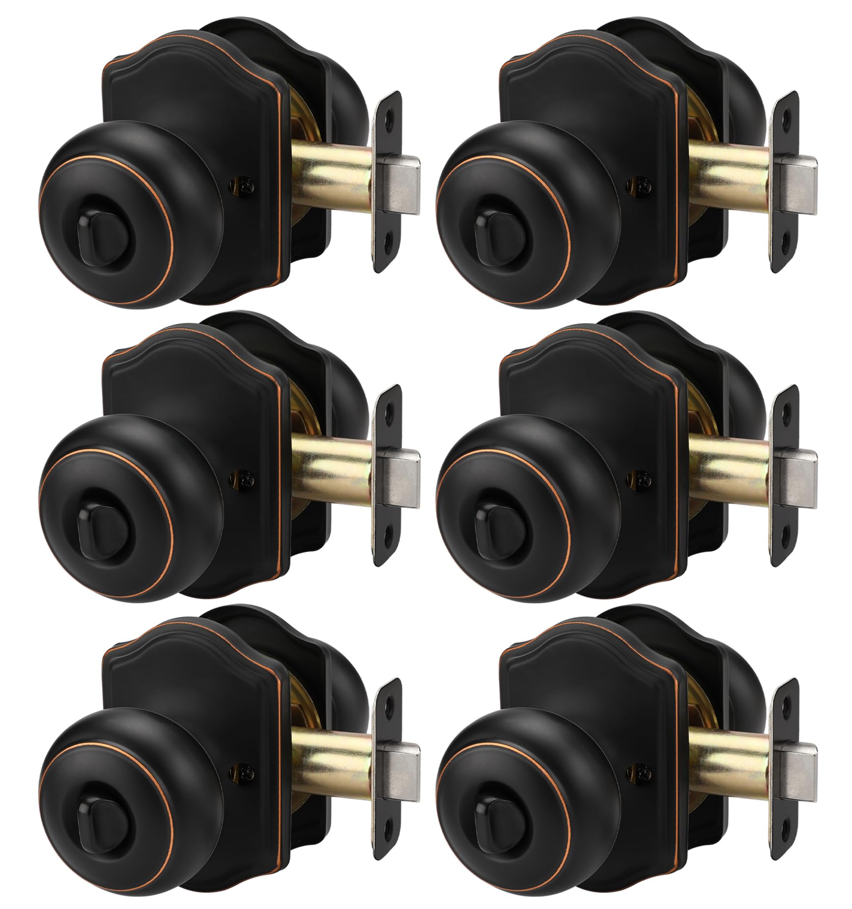 Haidms Oil Rubbed Bronze Door Knobs Interior, Privacy Interior Door knobs, Bronze Indoor ...