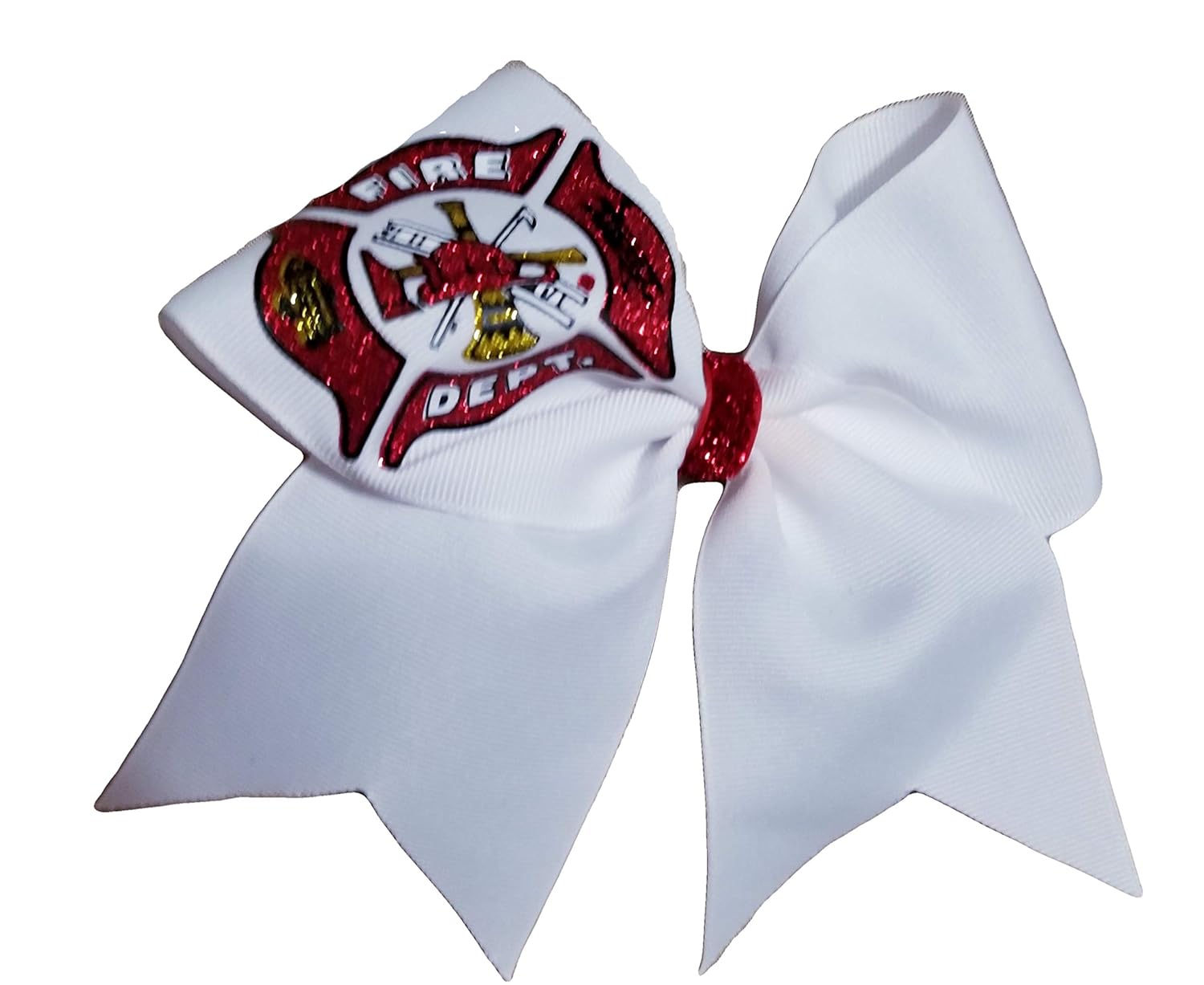 Amazon.com : Cheer Bows Fire Department Fireman Public Servant Support ...
