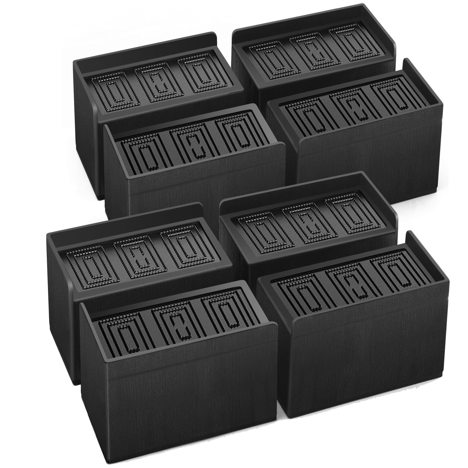 MYMULIKE Bed Risers 5 inch, 8 Pack Oversized Extra Large 7x4inch Post ...