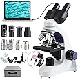 Amazon.com: Compound Binocular Microscope for Adults Students, 40X ...