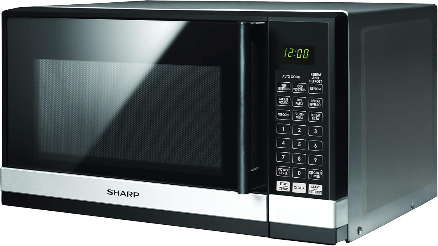 Sharp 20 Liter Yellow LED Digital Solo Handle Microwave, Silver R-20GHM ...