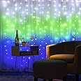 Amazon.com: Merkury Innovations Curtain Lights, Cascading Battery ...