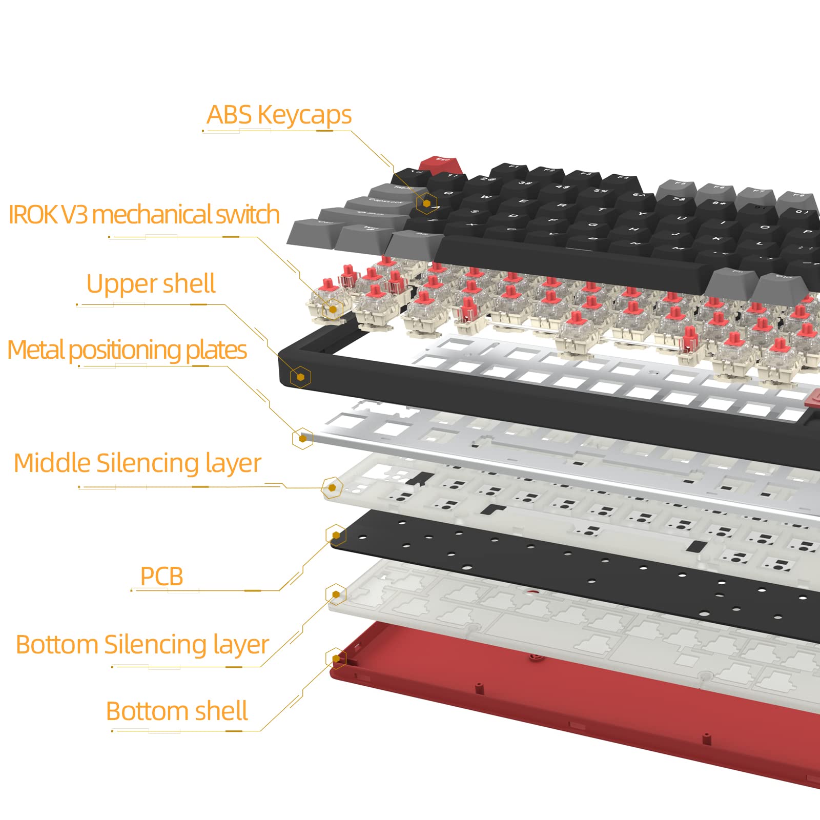 Mua IROK FE75Pro Wireless RGB Hot Swappable Mechanical Keyboard, Three ...