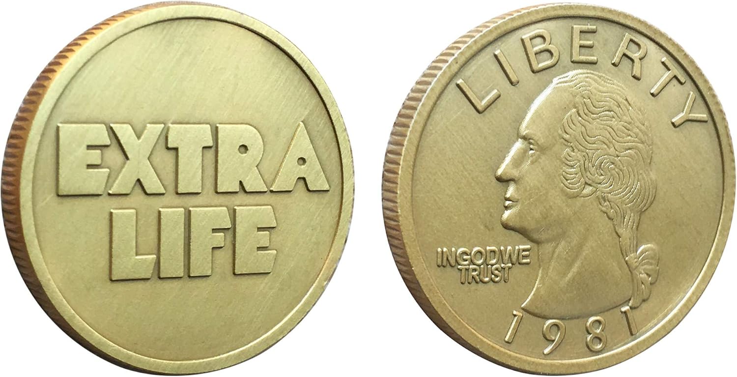 Amazon.com: Ready Player One Extra Life Coin Quarter Props Challenge ...