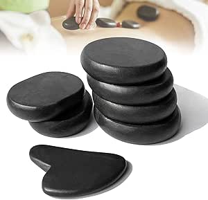 Amazon.com: Hot Stones for Massage-6 Large Essential Basalt Massage ...