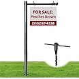 Amazon.com : Estate Sign Posts, 7FT Tall Metal Real Estate Sign Posts ...